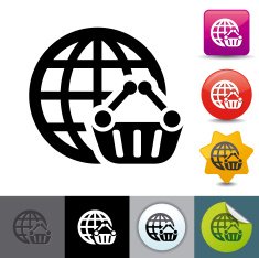 Global shopping icon free image download