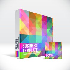 Identity box with abstract colorful pattern free image download