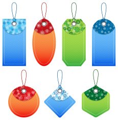 Price tags snow flakes free image download