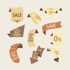 Beige shopping flat ribbons free image download