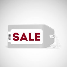 Price tag isolated on white Sale free image download