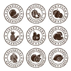 Fruits stamps set free image download