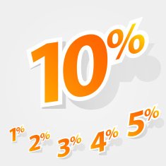 Vector set of labels percent N5 free image download