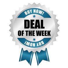 Blue silver great deal badge with ribbon free image download