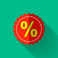 Colorful flat design discount icon free image download