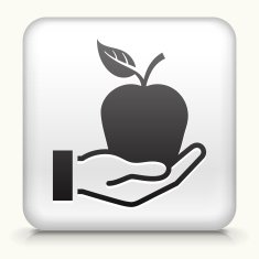 Square Button with Apple N3 free image download