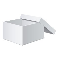 Realistic White Box free image download
