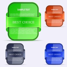 Vector stickers with blanks set Eps 10 free image download