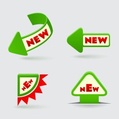 3d green arrow labels N2 free image download