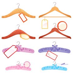 Set of Clothes Hangers with Labels N2 free image download