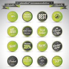 Set of business vintage badges N34 free image download