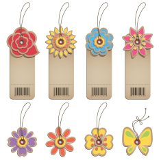 Cardboard Flower Labels free image download