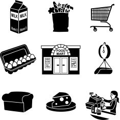 Grocery store icons N2 free image download
