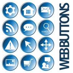 Web Icons circle buttons free image download