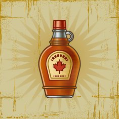 Retro Maple Syrup Bottle free image download