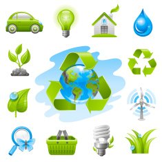 Ecological icons set free image download