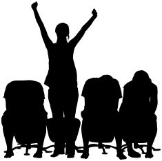 One out of four celebrating while the other three wallow free image ...