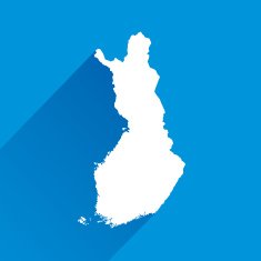 Blue Finland Map Icon free image download