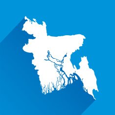 Blue Bangladesh Map Icon free image download