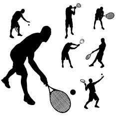 Vector silhouette of a man N319 free image download