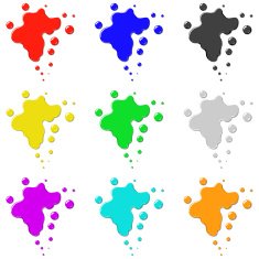 Colored vector ink illustration N2 free image download