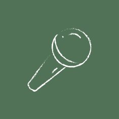 Microphone icon drawn in chalk free image download