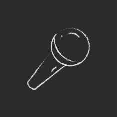 Microphone icon drawn in chalk N3 free image download