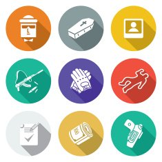 Contract killing profession Icons Set Vector Illustration free image ...