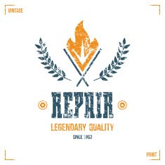 Car repair emblem free image download