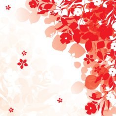 Red flower corner free image download