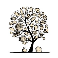 Bakery tree concept for your design N2 free image download