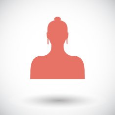 Female avatar single icon free image download