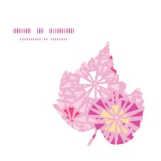 Vector pink abstract triangles leaf silhouette pattern frame free image ...