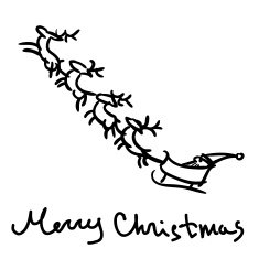 Santa s sleigh sketch N2 free image download