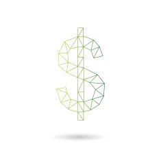Dollar sign abstract isolated on a white backgrounds vector ...