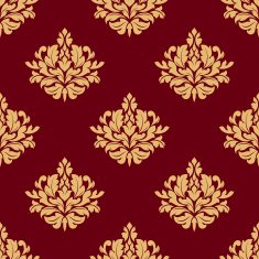 Pretty maroon damask style floral design free image download