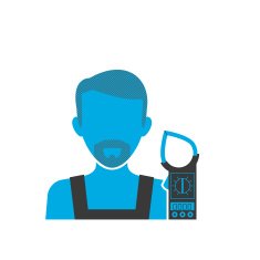 Maintenance electrician blue icon free image download