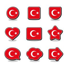 TURKEY FLAG ICON SET N2 free image download