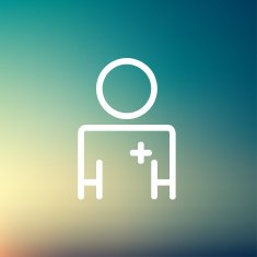 Doctor thin line icon N3 free image download