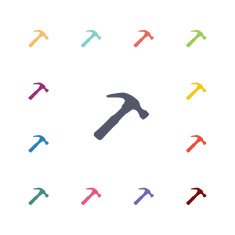 Hammer flat icons set free image download