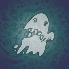 Halloween Card with Spooky Boo free image download