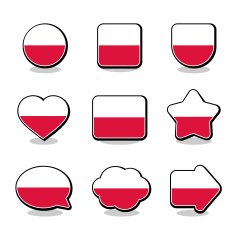 POLAND FLAG ICON SET N2 free image download