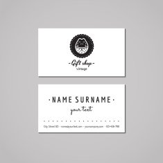 Gift shop business card design concept Logo-badge with maneki neko free ...