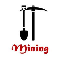 Mining emblem or badge free image download