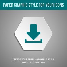 Bend paper and shadow vector graphic style free image download