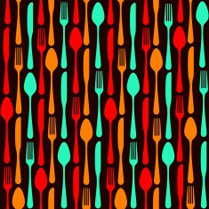 Seamless silverware background free image download