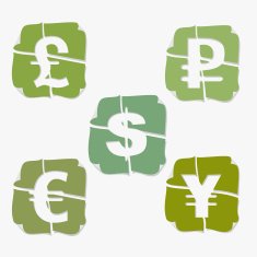 Set of currency stickers free image download