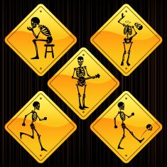 Yellow Signs - Skeletons free image download