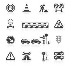 Roadworks icons free image download