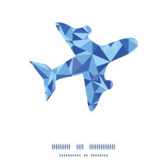 Vector blue triangle texture airplane silhouette pattern frame free ...